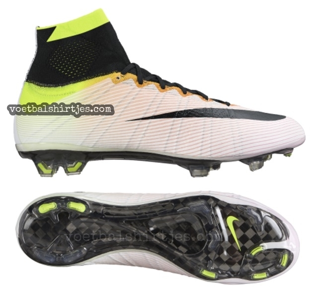 Nike Mercurial Superfly White Black -Volt - Total Orange